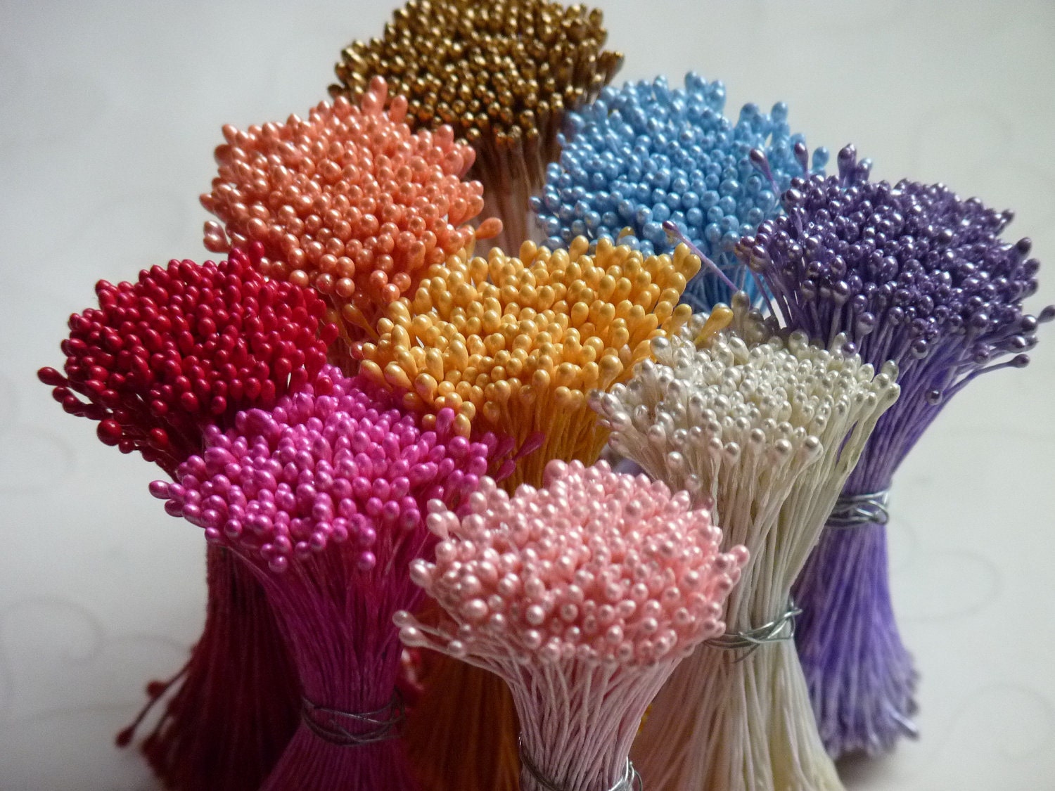 1 Bundle of Double Sided Pearl Cone FINE TIP Floral Stamen | Etsy