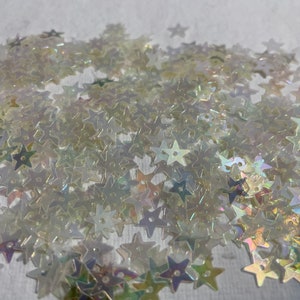 7g of 7 Mm Little Star Sequins in Winter White AB Color - Etsy