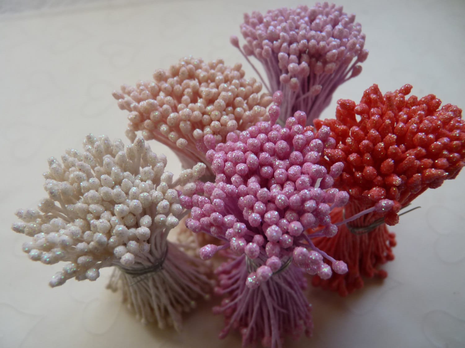 One Bundle of Floral Stamen With Double Sided Matte Sparkling - Etsy