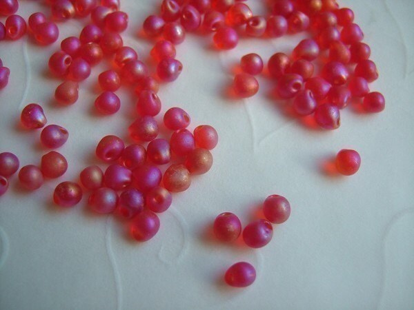 10 Grams of Japanese Fringe Beads - Matte Rainbow Red Color - Etsy