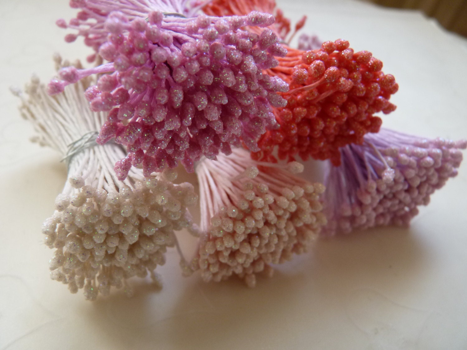 One Bundle of Floral Stamen With Double Sided Matte Sparkling - Etsy