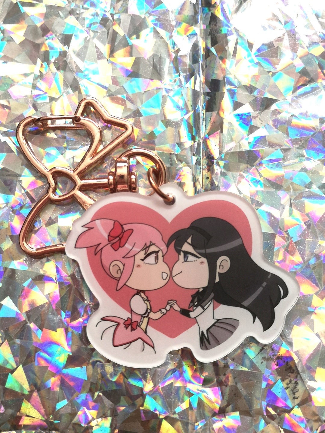Madoka and Homura Chibi Keychain - Etsy