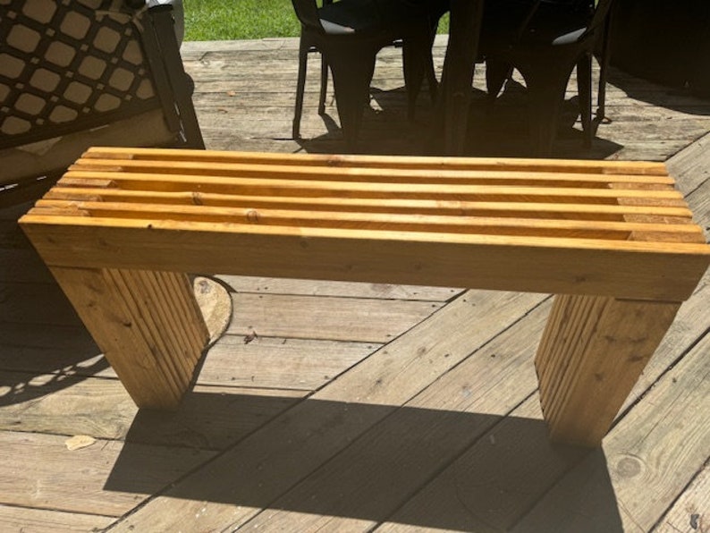 Custom All Natural Wooden Bench - Etsy