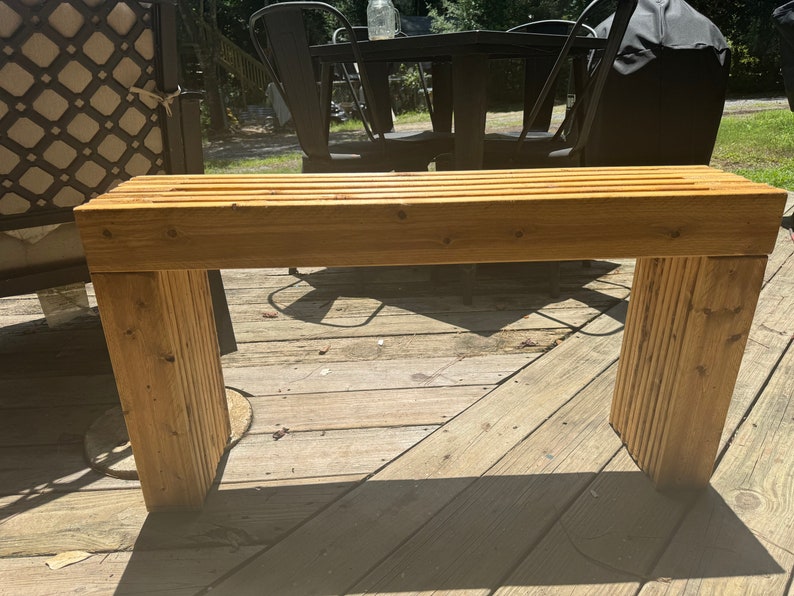 Custom All Natural Wooden Bench - Etsy