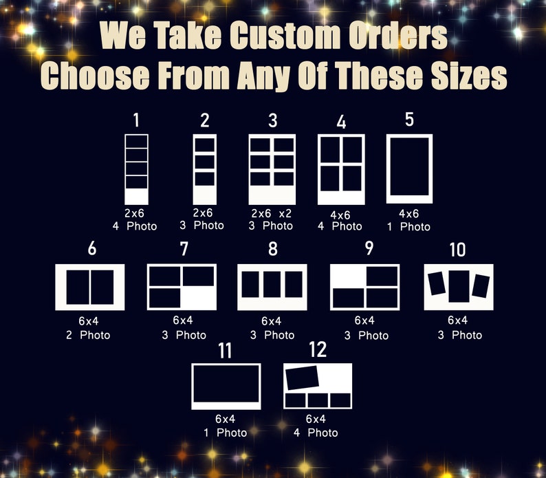 Birthday Photo Booth Template, Postcard 4x6 Layout, 3 Photos Multi ...