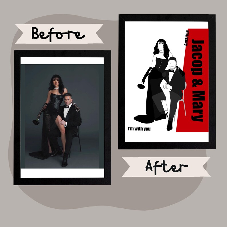 Unique Digital Artwork Movie Poster Portrait Personalized Minimalist ...