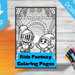 20 Fantasy Coloring Pages for Kids, Printable, Cute Art, Fun for All ...