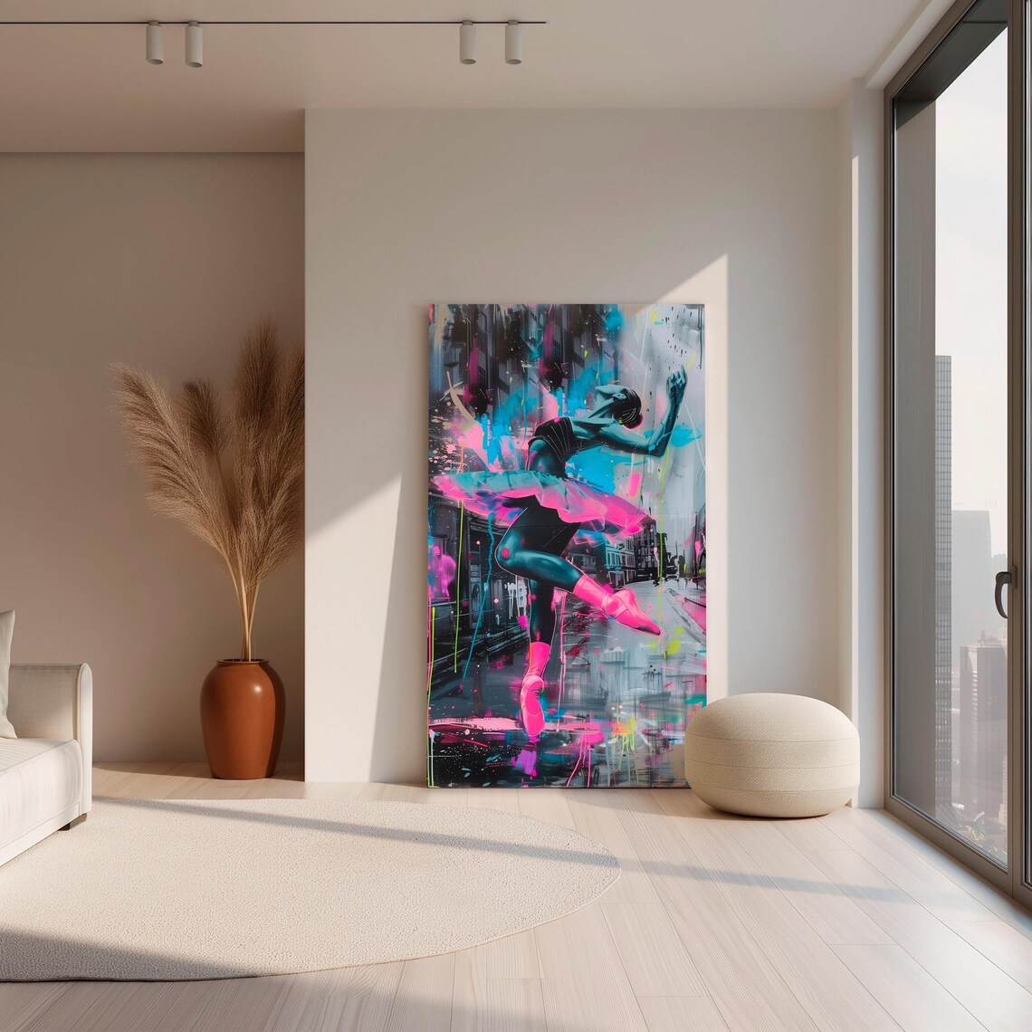 Urban Ballet Wall Art | Modern Ballerina Graffiti Poster | Vibrant ...
