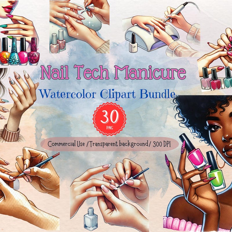 Manicure Clipart - Etsy