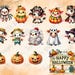 Farm Animal Halloween Clipart Bundle, Watercolor PNG (digital Download ...