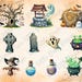 Farm Animal Halloween Clipart Bundle, Watercolor PNG (digital Download ...