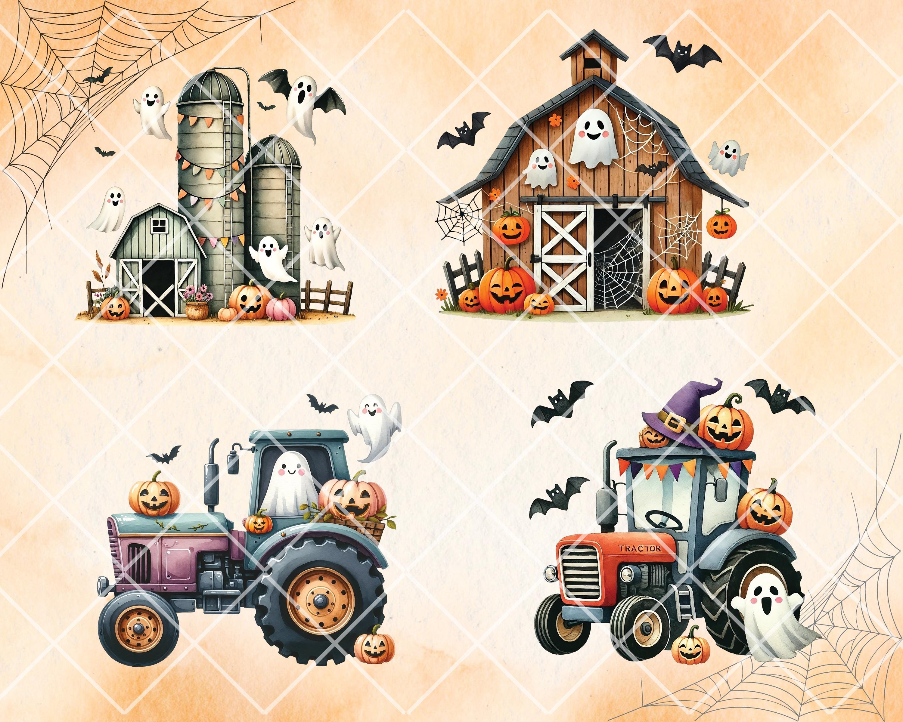 Farm Animal Halloween Theme Clipart Bundle, Fall, Happy Halloween ...