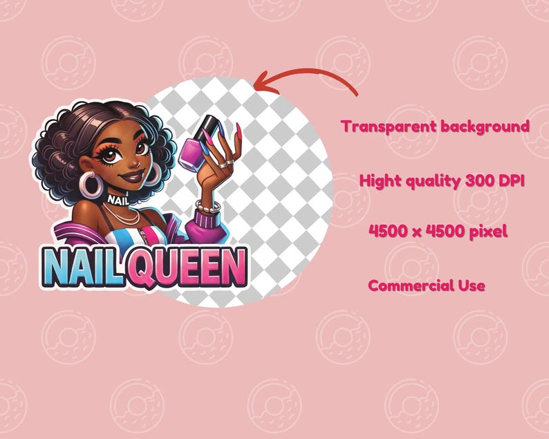 Black Women Nail Art PNG, Nail Tech Clipart (digital Download) - Etsy