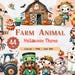 Farm Animal Halloween Clipart Bundle, Watercolor PNG (digital Download ...