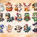 Farm Animal Halloween Clipart Bundle, Watercolor PNG (digital Download ...