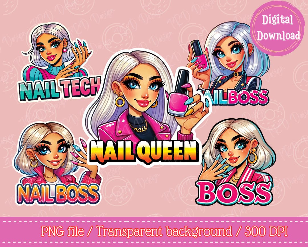 Nail Boss PNG Clipart, Nail Tech Designs (digital Download) - Etsy