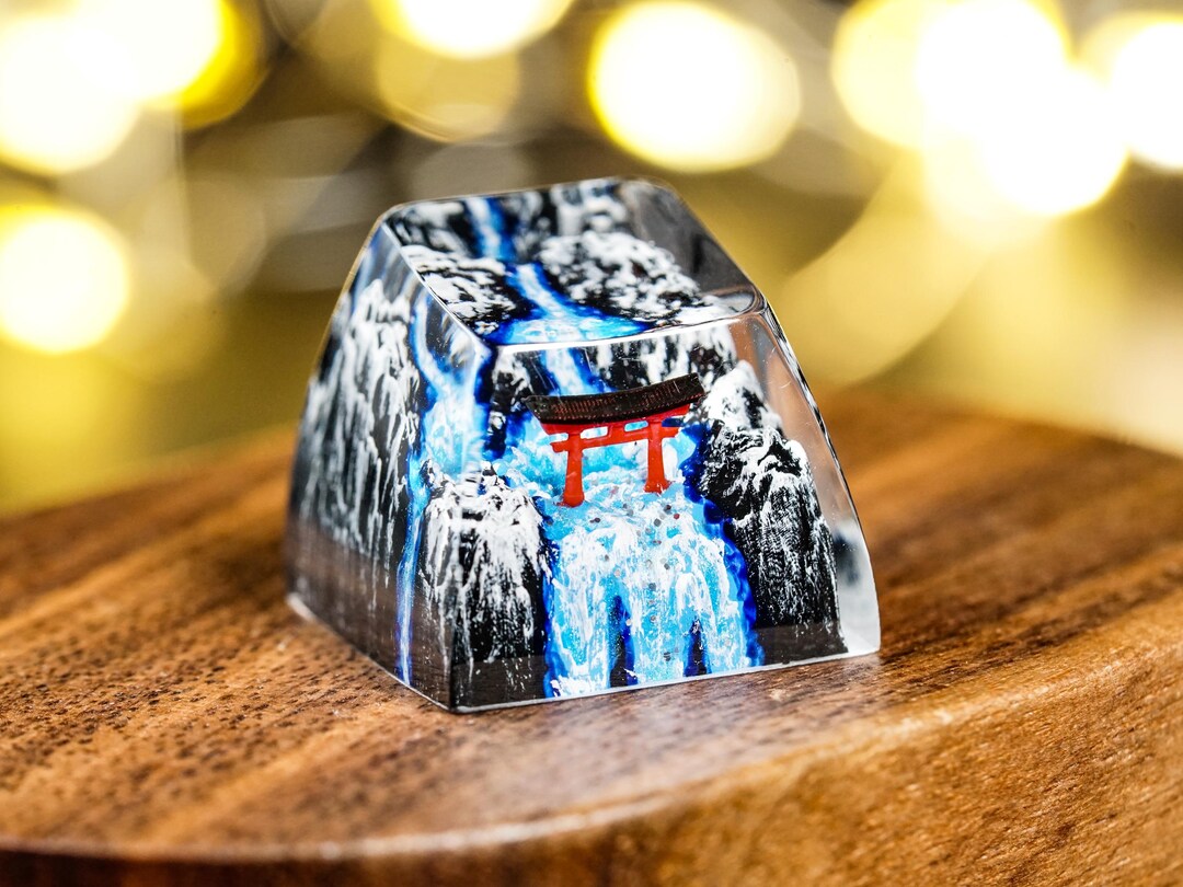 Winter Torii Gate Artisan Keycap, Japanese Custom Keycap Set for MX ...