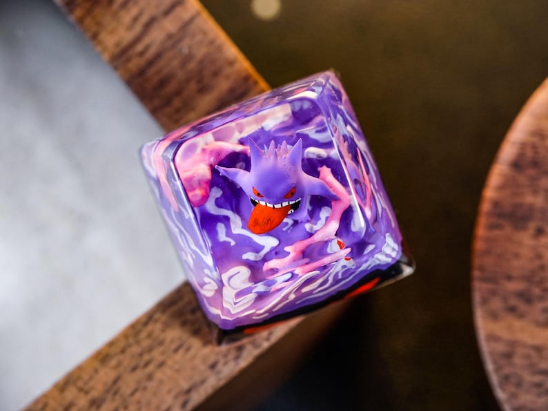 Custom G.e.n.g.a.r Long Tongue Artisan Keycap, Custom Kawaii Keycap for ...