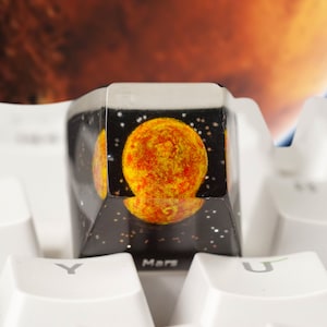 SALE 50% Planet Keycaps, Solar System Moon Earth Mars Jupiter Saturn ...