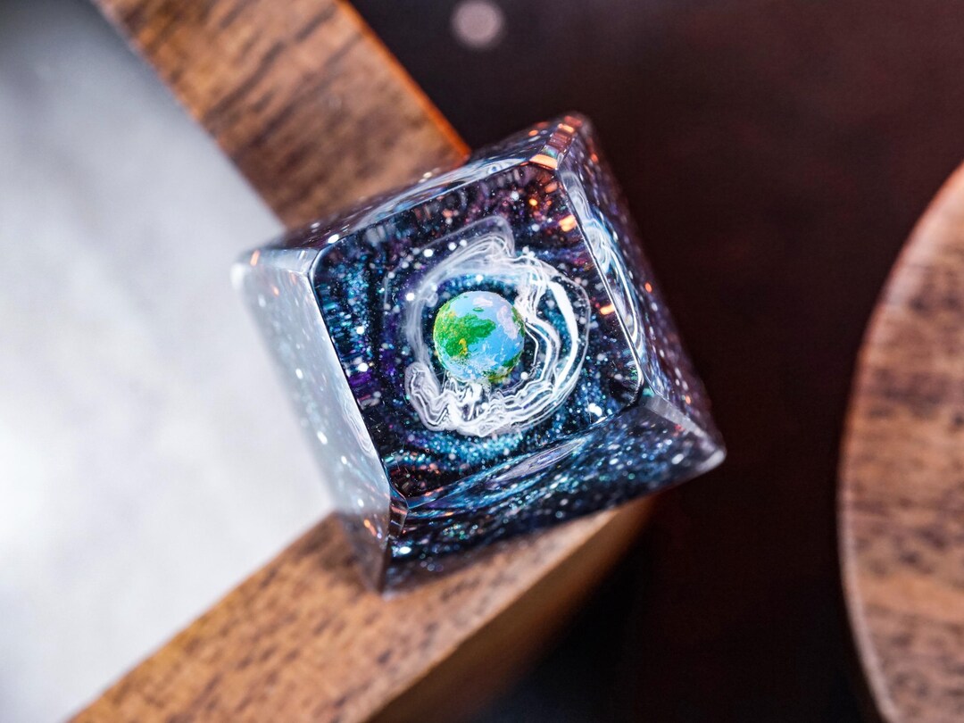 Earth Artisan Keycap, Planets & Solar System Keycap Set, Custom Resin Keycap for Cherry MX ...