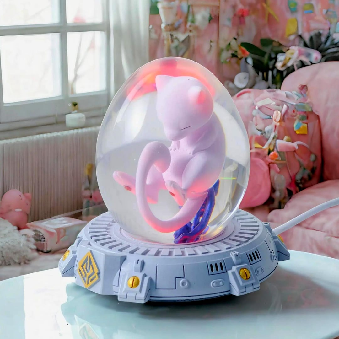EXCLUSIVE Mew Egg Resin Lamp – Handmade LED Night Light | Creature ...