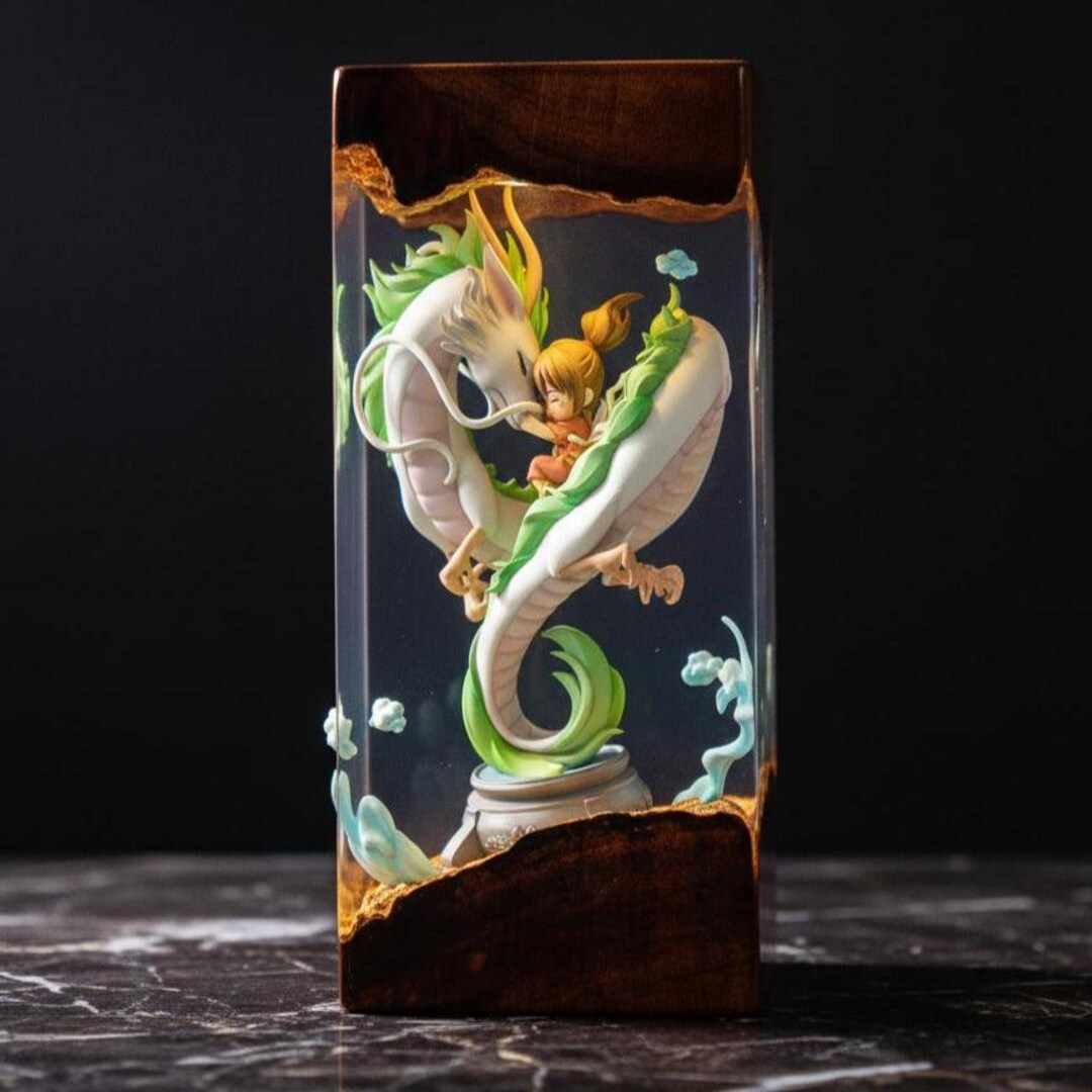 Preorder Chihiro and Haku Resin Lamp | Spirited Away LED Night Light ...