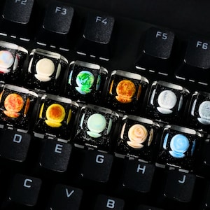 SALE 50% Planet Keycaps, Solar System Moon Earth Mars Jupiter Saturn ...