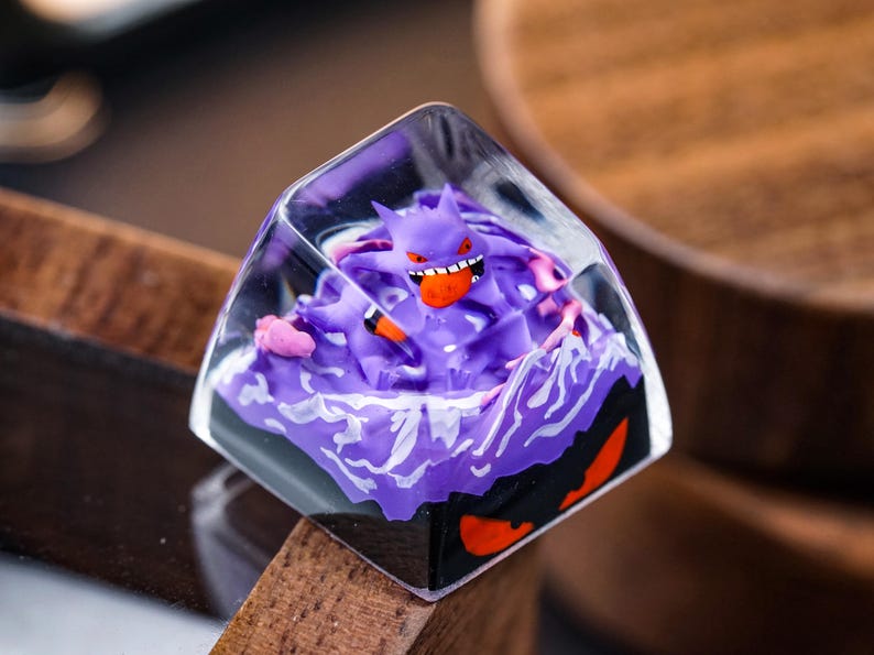 Custom G.e.n.g.a.r Long Tongue Artisan Keycap, Custom Kawaii Keycap for ...