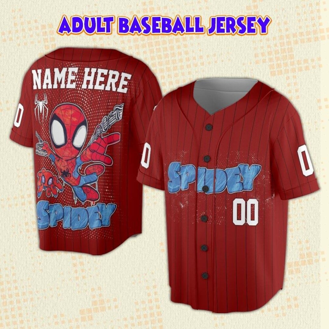 Custom Spidey His Amazing Friend Baseball Jersey, Personalized Disney ...