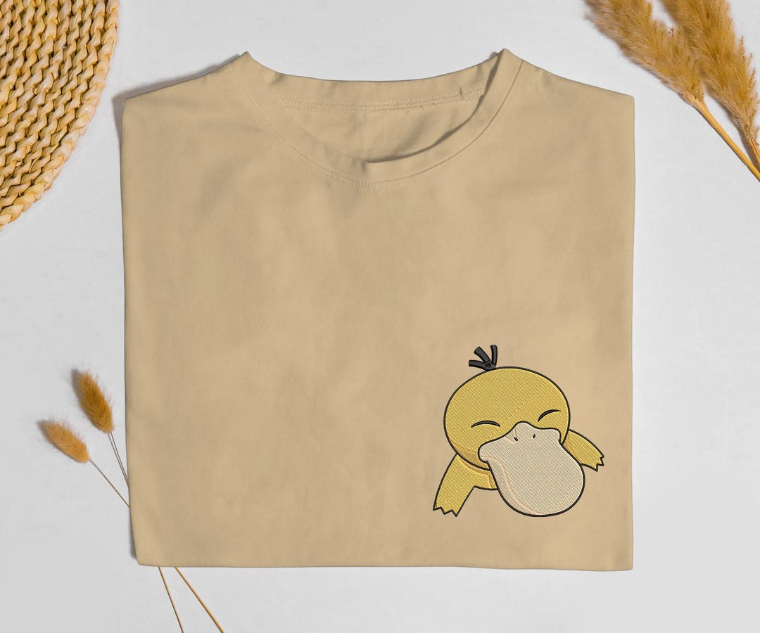 Psyduck Adorable Embroidered T-shirt Funny Duck Shirt Psyduck Shirt - Etsy