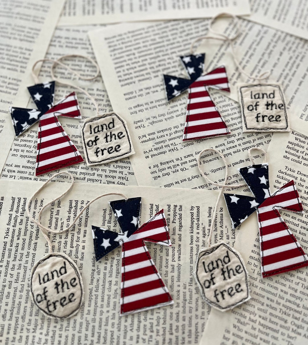 Patriotic Bookmark - Etsy