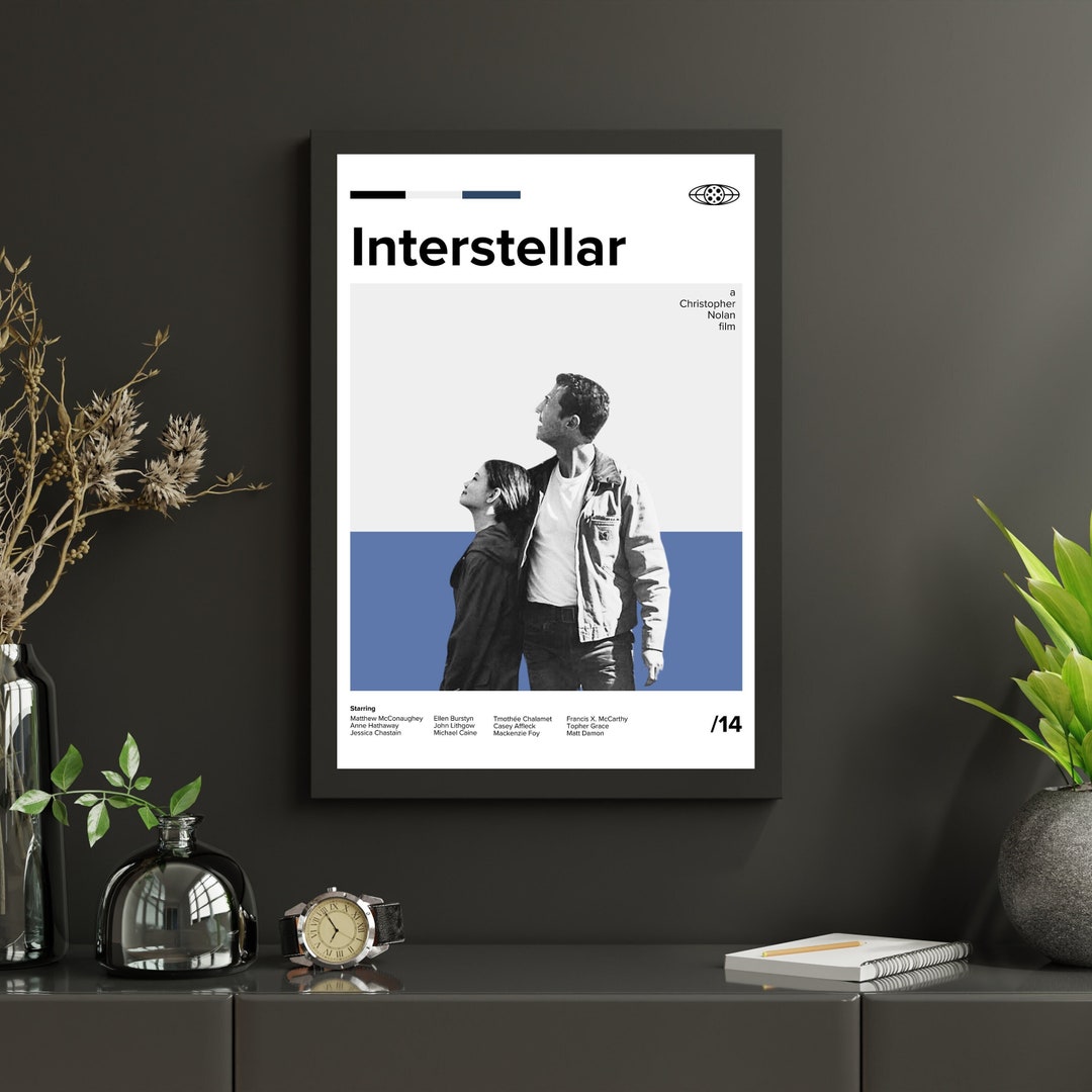 Interstellar Movie Print - Movie Poster | Minimalist Poster | Modern ...