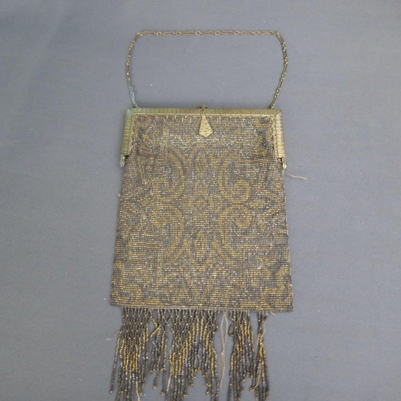 Beaded Handbag 1920s Gold - Etsy