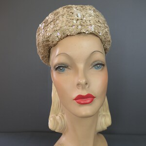 Vintage Ivory Sequin Evening Hat, 1960s, 21 Inch Head, Some Issues - Etsy