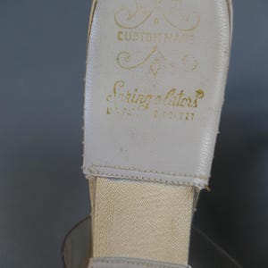 Vintage Springolators Mules, Carved Lucite Heels, Clear & Rhinestones ...