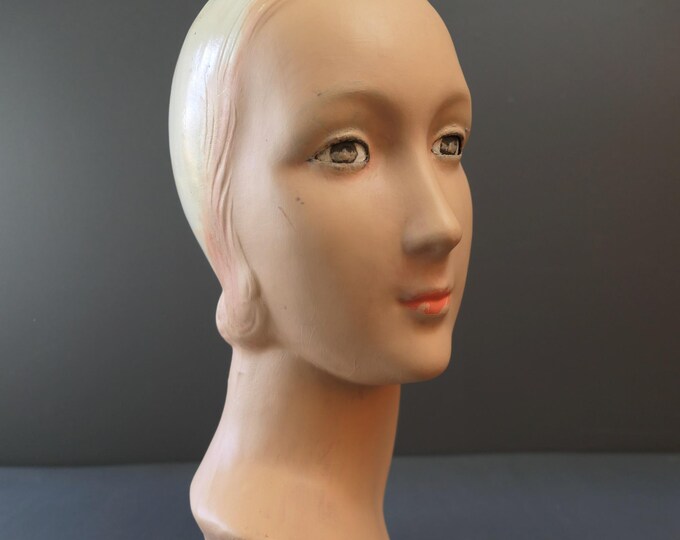 Vintage 1970s Mannequin Head Display Wigs or Hats, Chic Creations ...