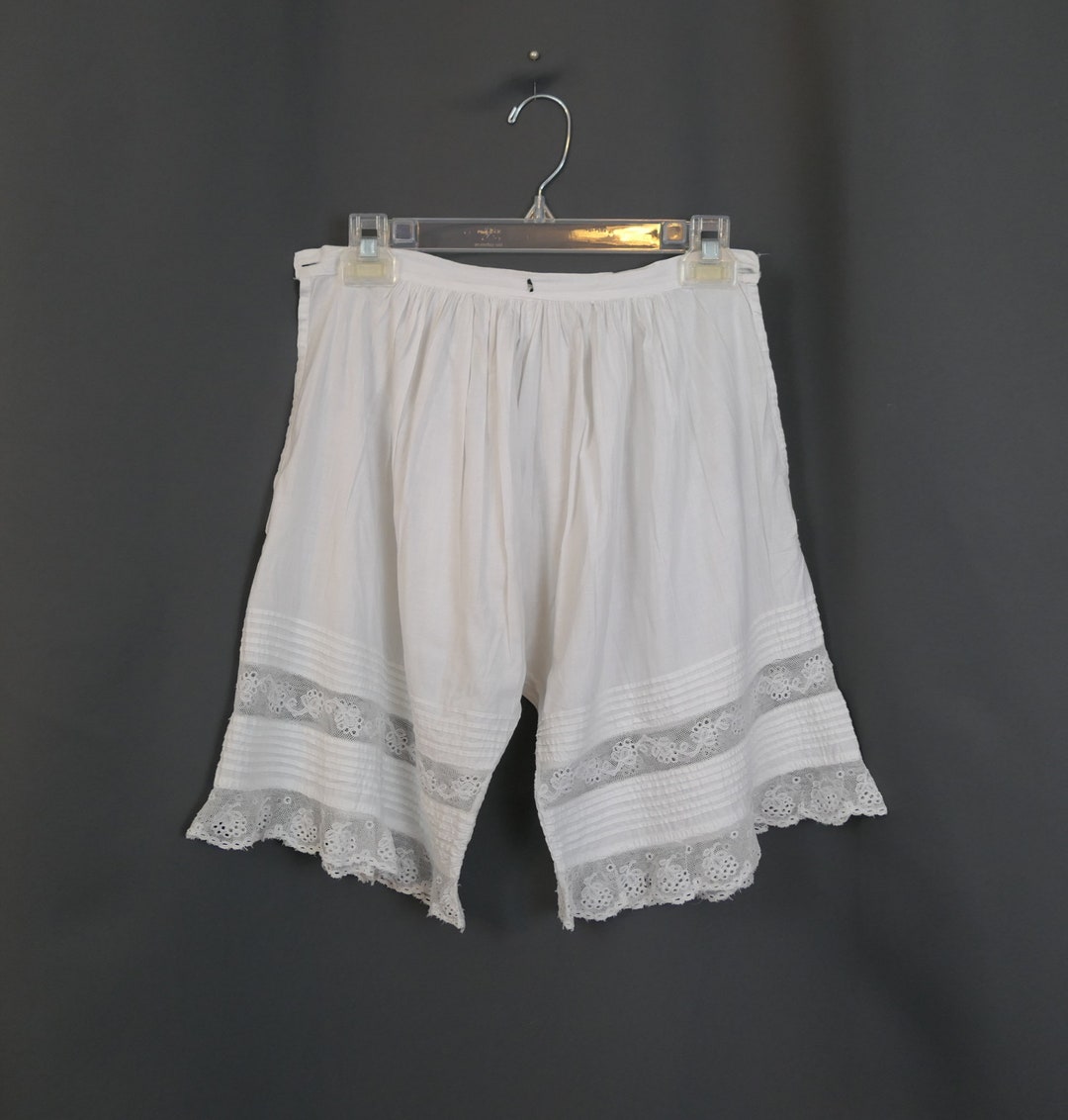 Vintage Edwardian White Cotton Bloomers 26 Inch Waist 1900s - Etsy