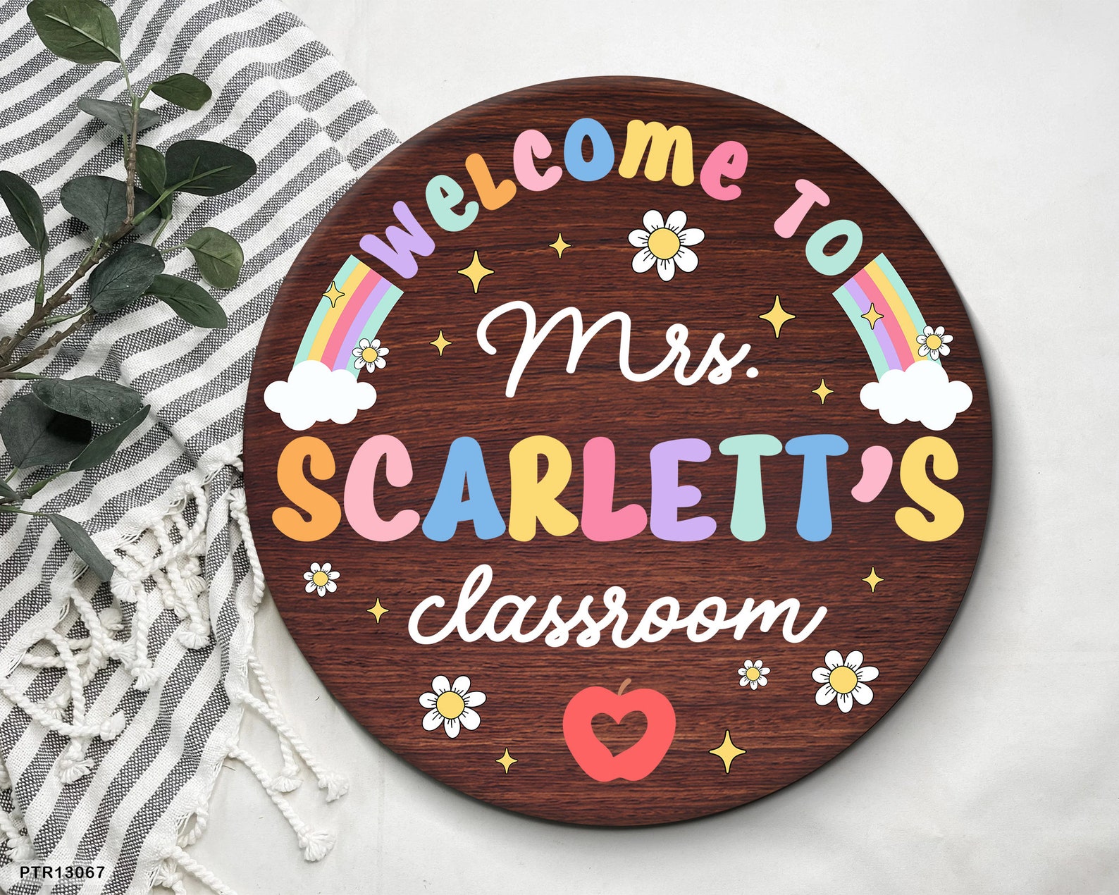 Custom 3D Teacher Door Sign, Welcome Classroom Decor, Teacher Door ...