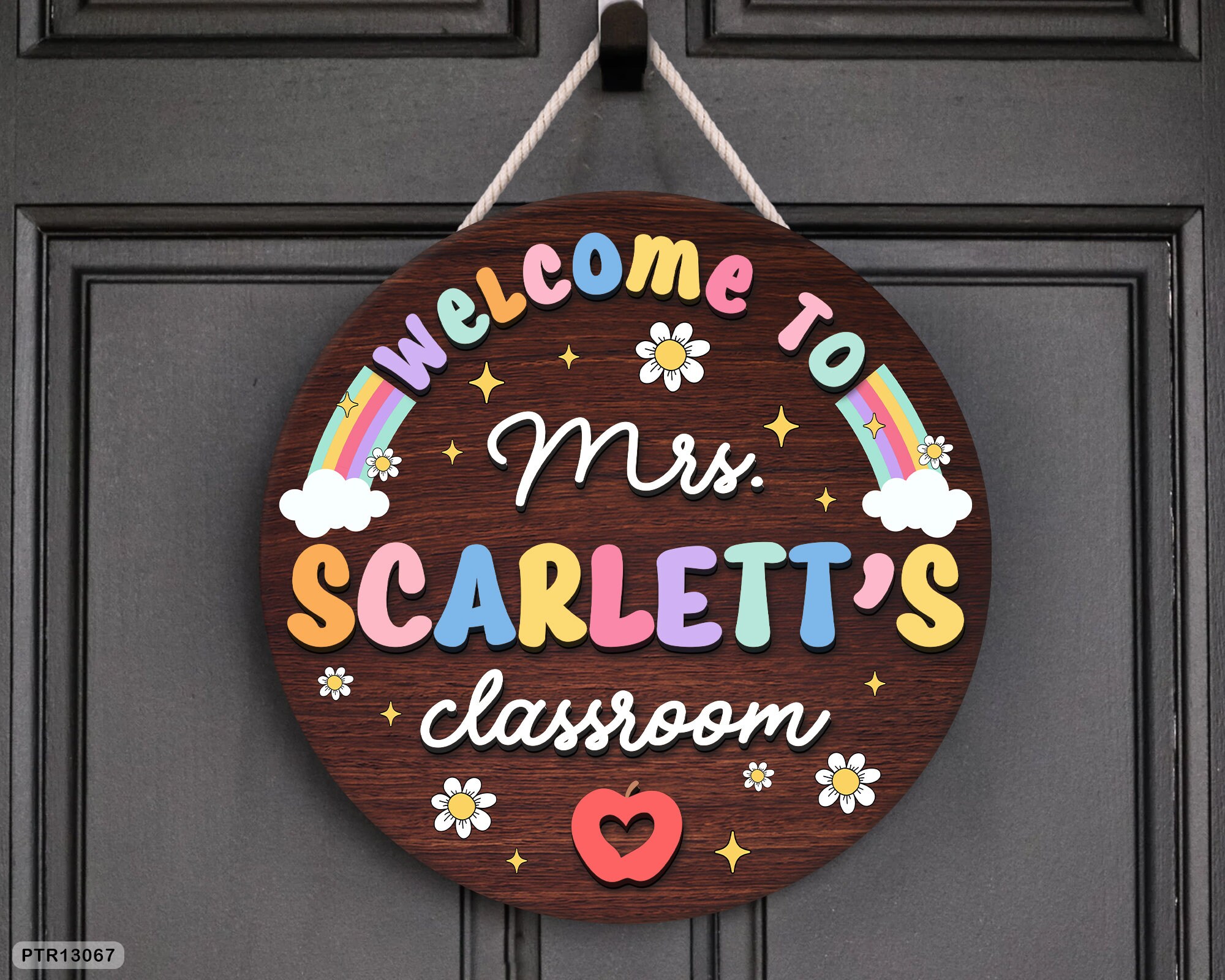 Custom 3D Teacher Door Sign, Welcome Classroom Decor, Teacher Door ...