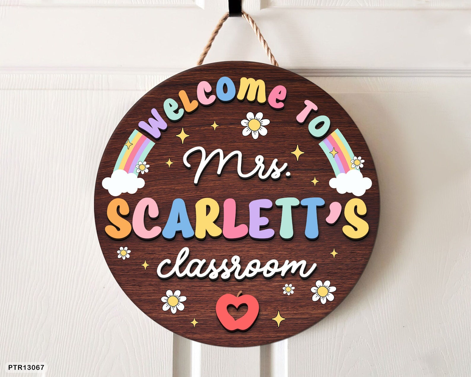 Custom 3D Teacher Door Sign, Welcome Classroom Decor, Teacher Door ...