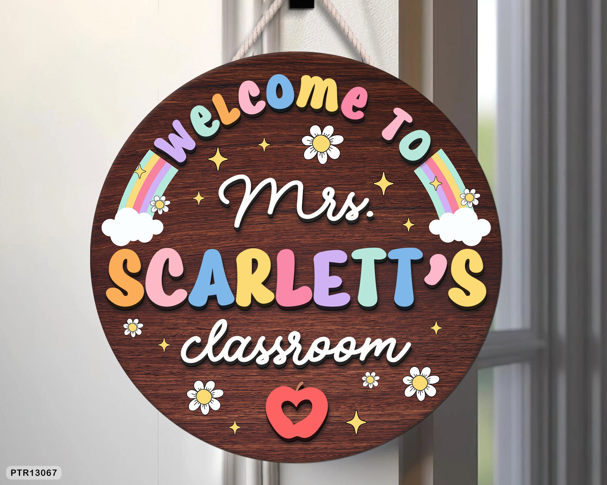 Custom 3D Teacher Door Sign, Welcome Classroom Decor, Teacher Door ...