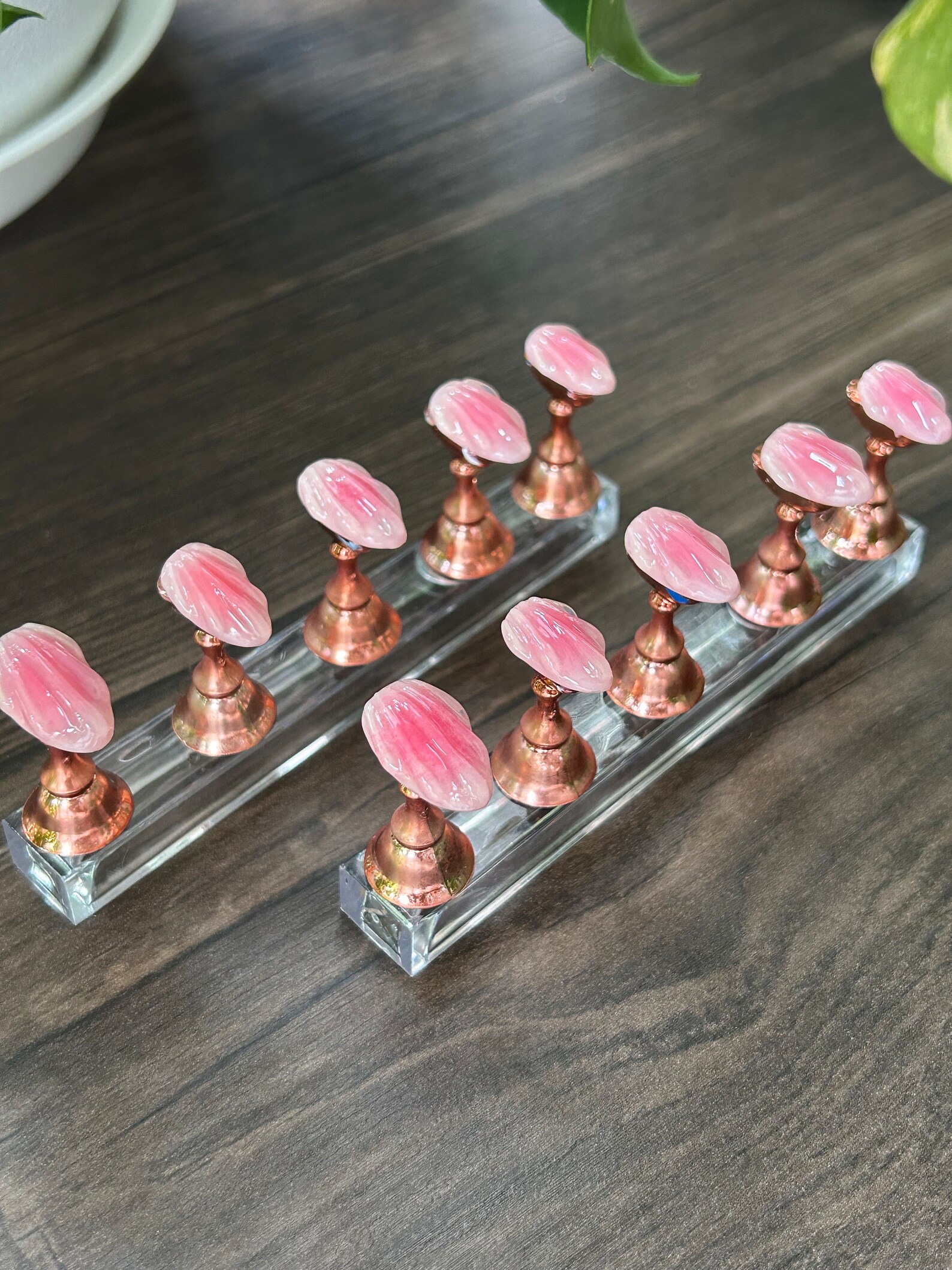 Pink Aura Seashell Nails | Press on Nails | Seashell Nails | Trending ...