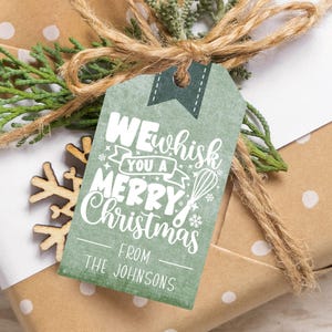 We Whisk You A Merry Christmas Gift Tags Downloadable Holiday Baking ...