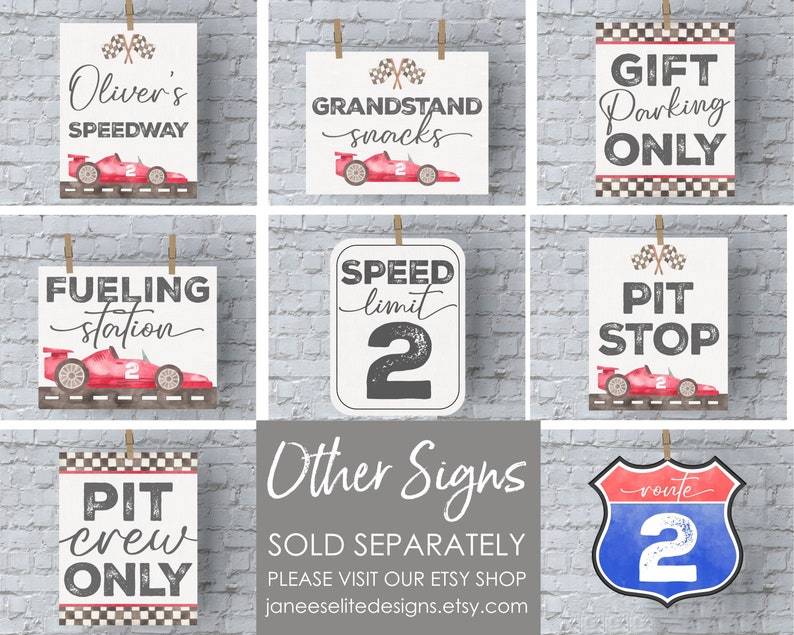 Fueling Station Sign Race Car Birthday Party Two Fast - Etsy