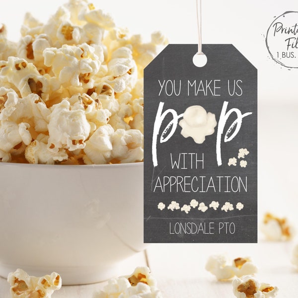 Teacher Appreciation Popcorn - Etsy