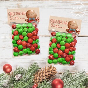 Gingerbread Buttons Bag Topper - Etsy