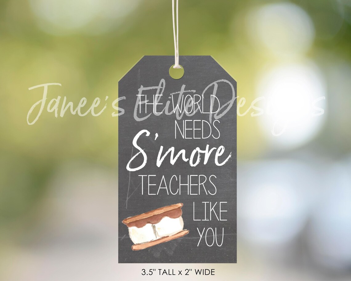 Teacher Appreciation Week Printable Smore Tags End of School Teacher ...