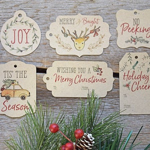 Rustic Christmas Gift Tags Christmas Gift Tags Christmas - Etsy