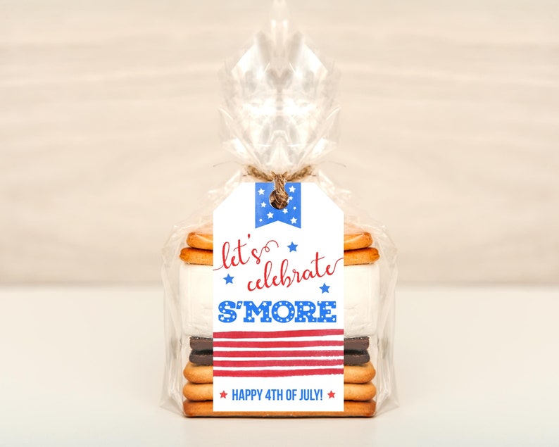 Patriotic Printables Smore Tag 4th of July Printable Fourth | Etsy