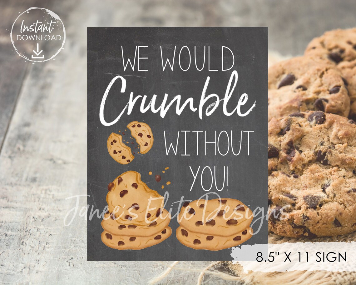 Teacher Appreciation Printable We Would Crumble Without You - Etsy